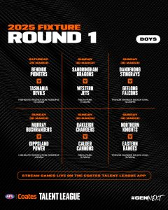 Coates Talent League Boys: Must-watch fixtures in 2025 - Aussie Rules ...